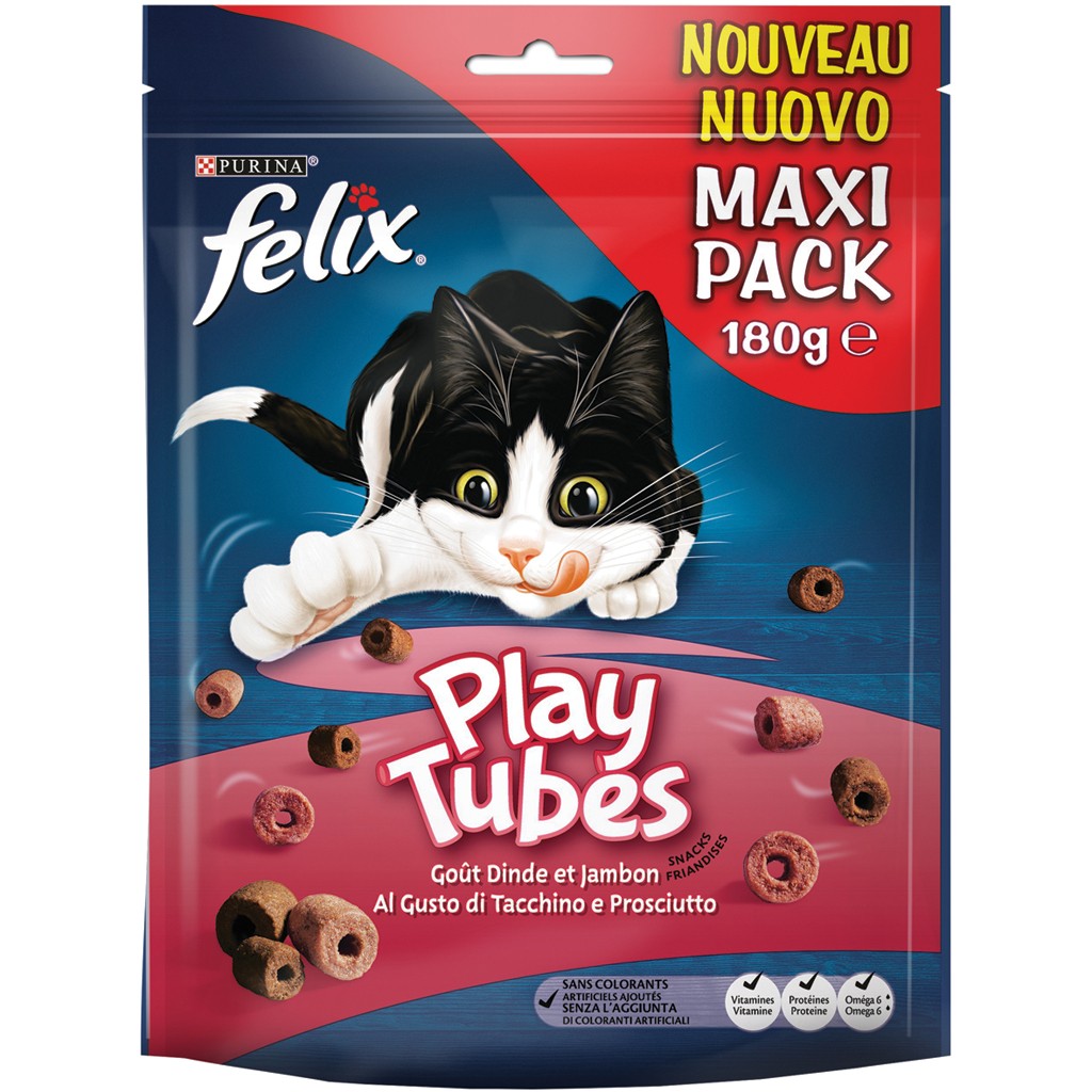 Felix Play Tubes Kalkun & Skinke kattesnacks | Billigt | Sundt